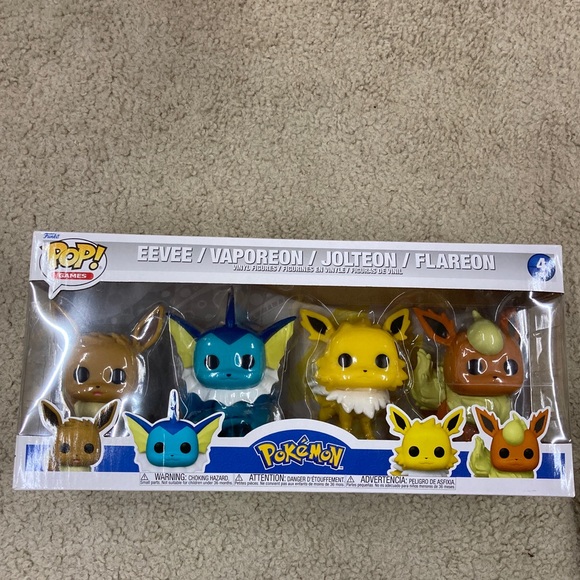 Funko | Other | Funko Pokmon Eevee Evolution Set With Blue And Yellow ...